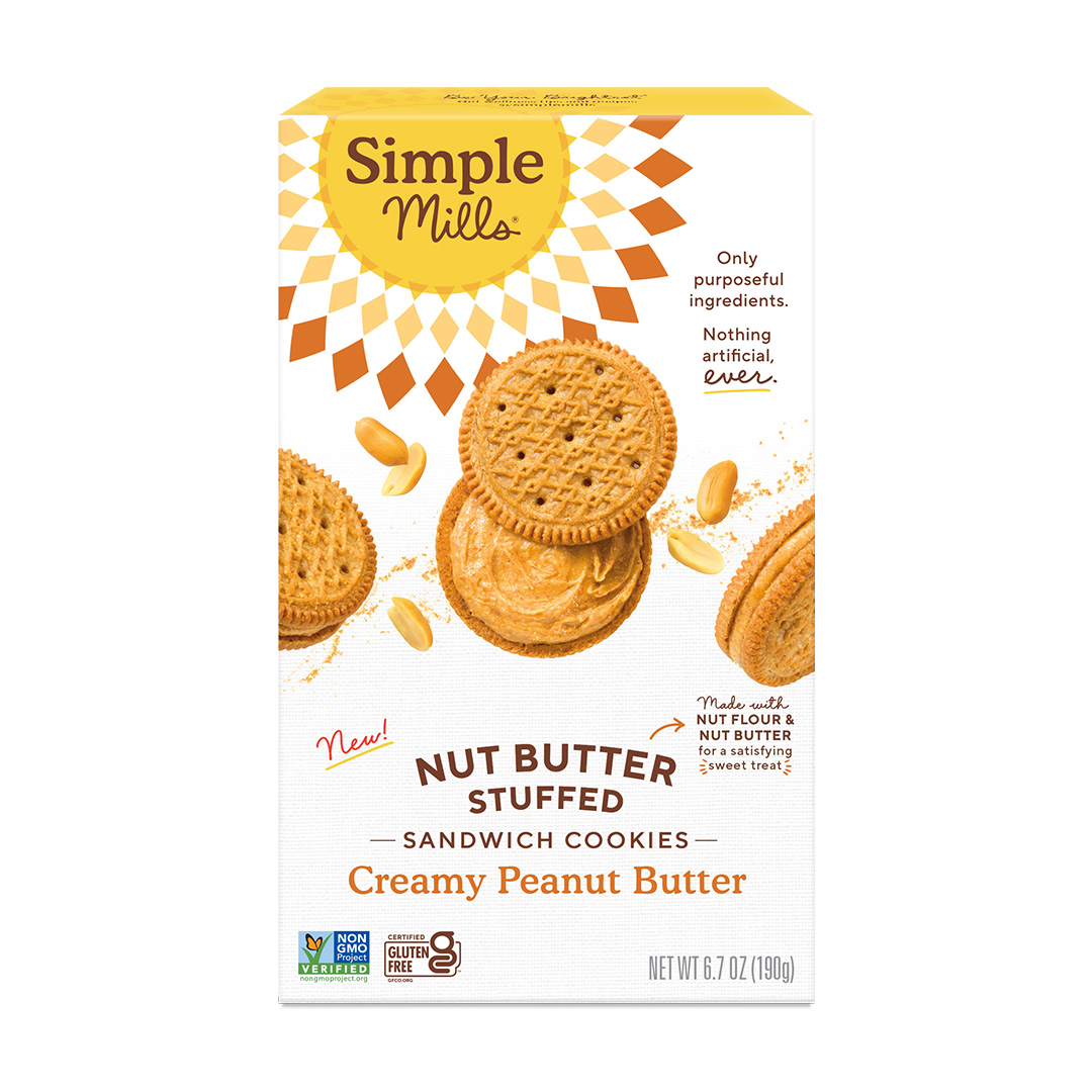 SimpleMills - Creamy Peanut Butter Nut Butter Stuffed Sandwich Cookies