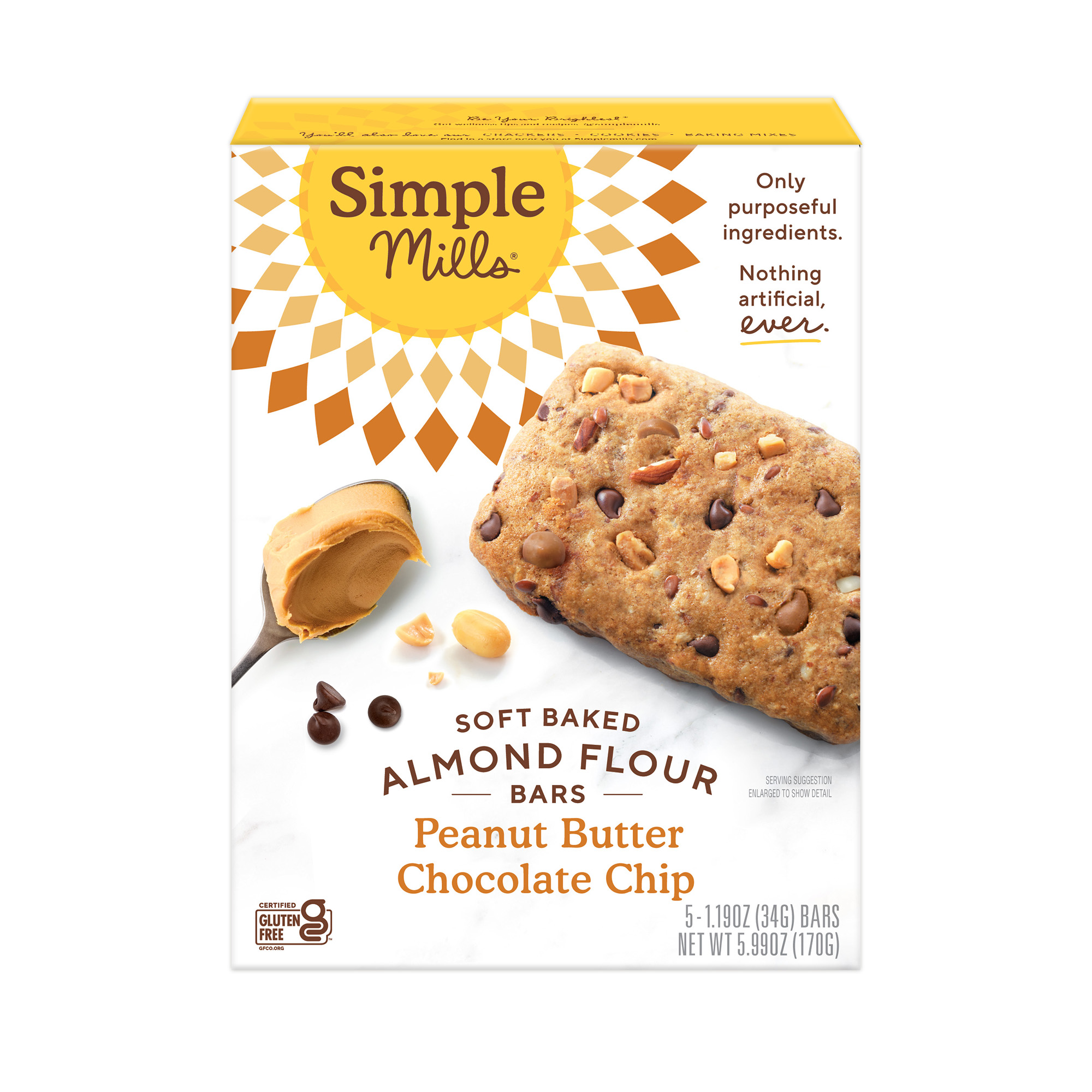 SimpleMills - Peanut Butter Chocolate Chip Soft Baked Bars